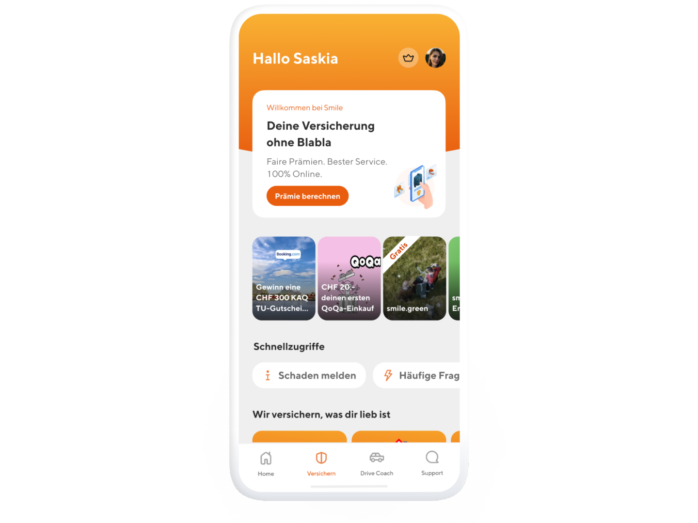 Smile App Smile Versicherung