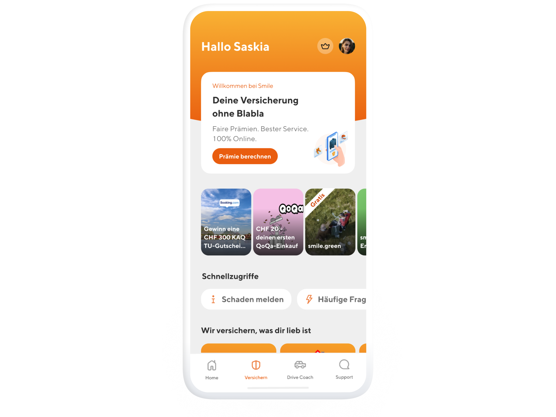 Smile App Smile Versicherung